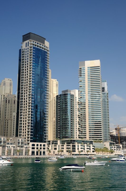 Highrise Buildings in Dubai Marina, ... | Stock image | Colourbox
