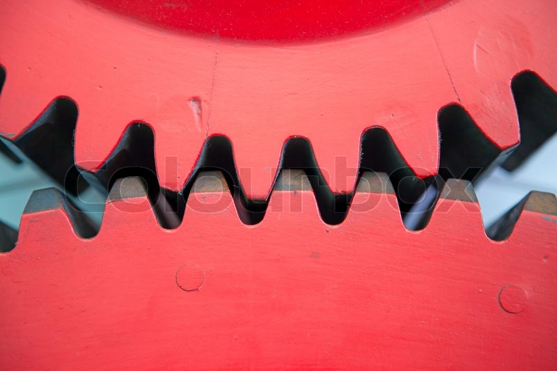 Closeup view of huge cog wheels of the ... | Stock image | Colourbox