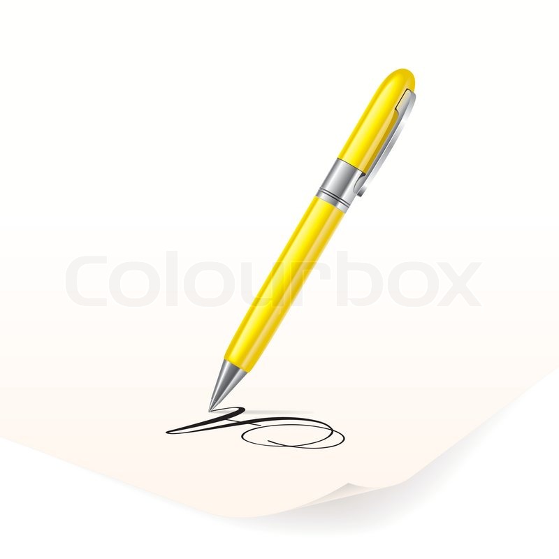 Vector Bild der gelben Stift ... | Stock-Vektor | Colourbox
