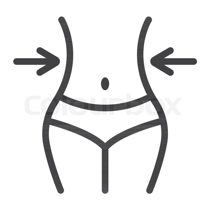 Weight loss line icon, fitness and ... | Stock-Vektor | Colourbox
