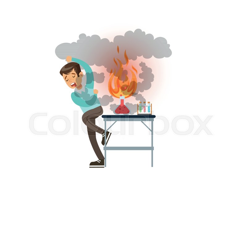 Cartoon Science Lab Explosion