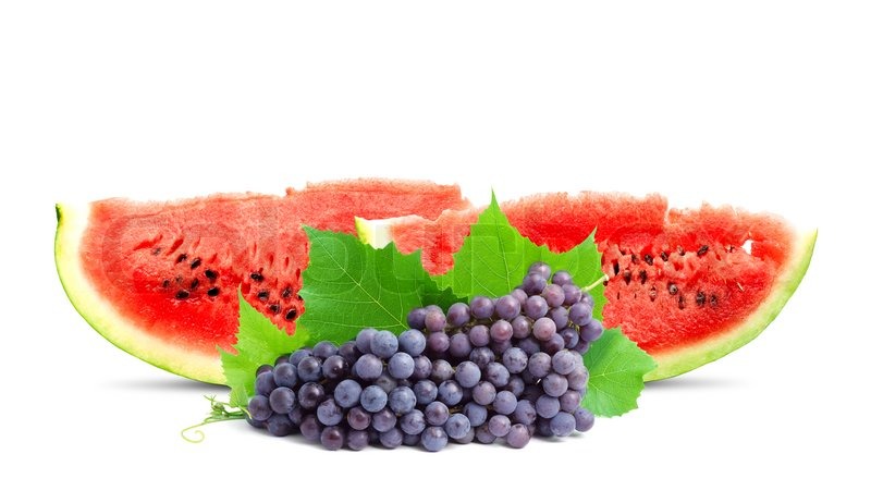 Watermelon and grape | Stock image | Colourbox