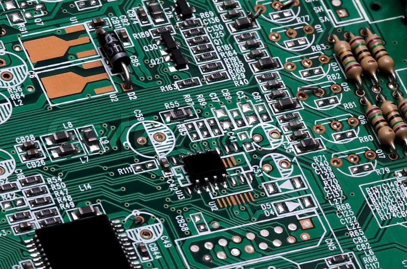 Macro of electronic chip | Stock Photo | Colourbox