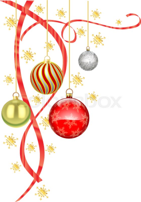 Christmas baubles border decoration | Stock vector | Colourbox