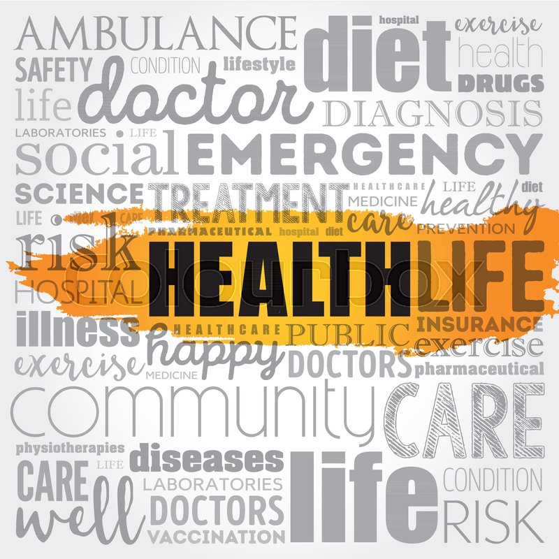 HEALTH word cloud collage, concept ... | Stock vector | Colourbox