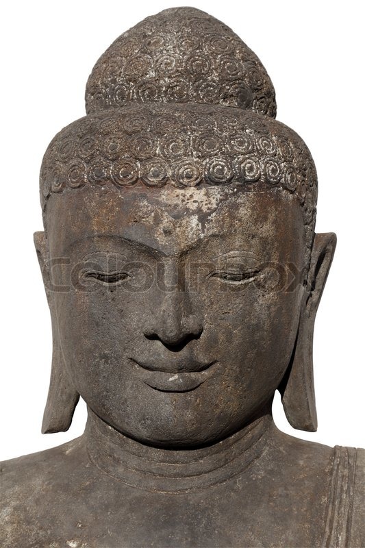 Portrait of a black buddha isolated ... | Stock Photo | Colourbox
