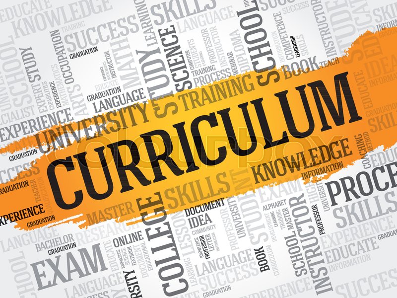 CURRICULUM word cloud collage, ... | Stock vector | Colourbox