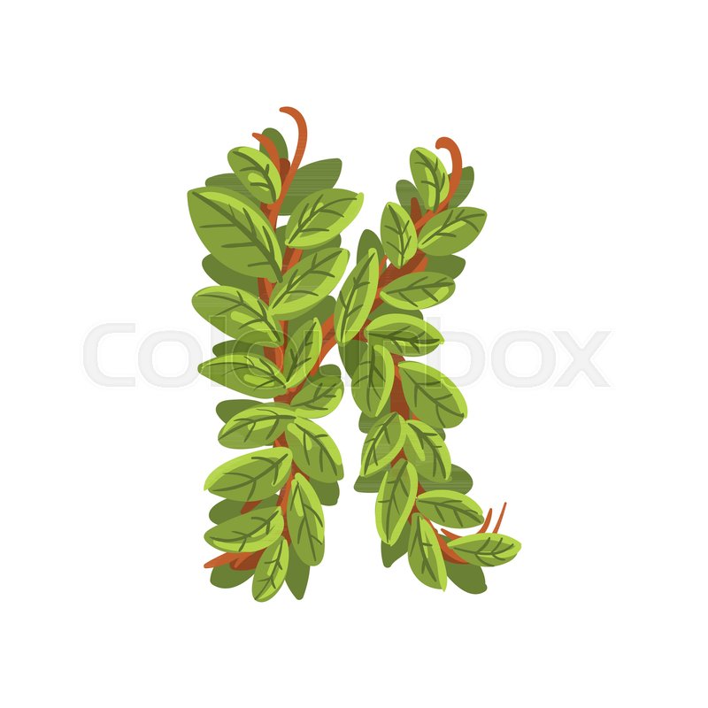 Letter K, English alphabet made of ... | Stock vector | Colourbox