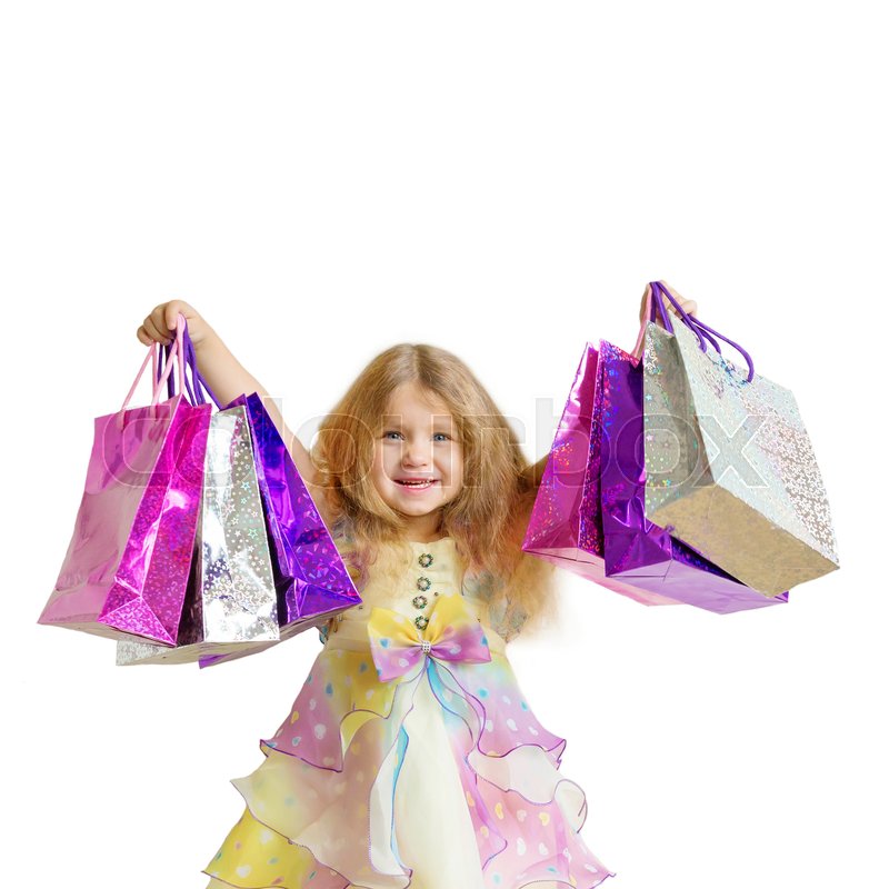 Kids shopping. Children shopping. Happy ... | Stock image | Colourbox