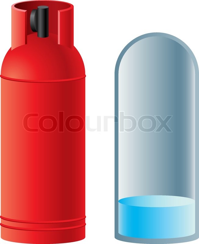 Red butane gas cylinder Illustration ... | Stock vector | Colourbox