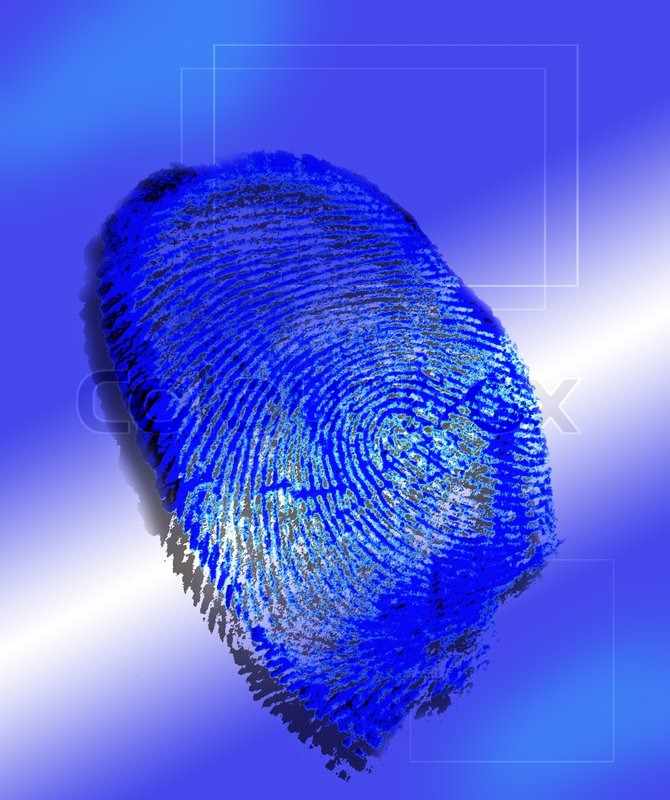 Fingerprint as used in technology for ... | Stock image | Colourbox
