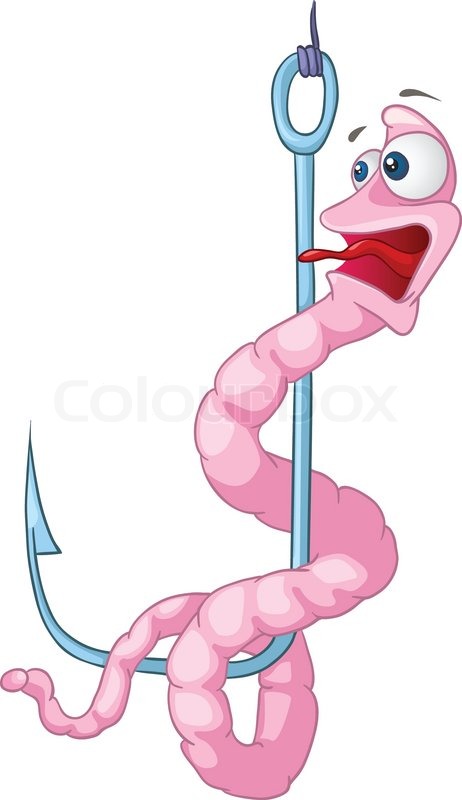 Cartoon Character Worm Isolated on ... | Stock vector | Colourbox