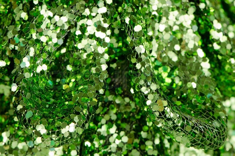 Green sequins abstract close up ... | Stock image | Colourbox