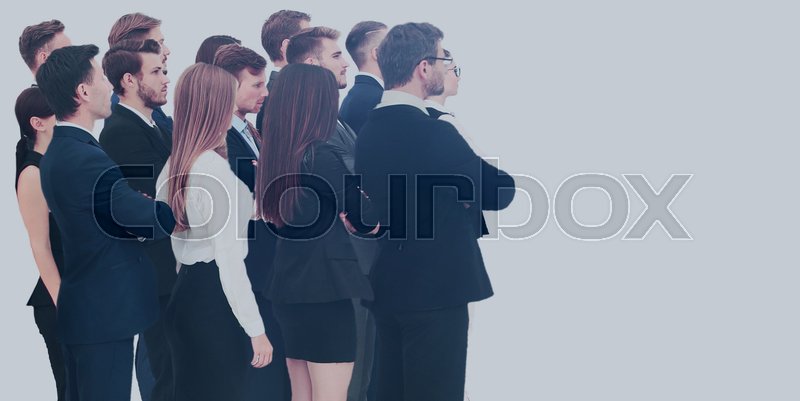 Profile of a business team in a single ... | Stock image | Colourbox