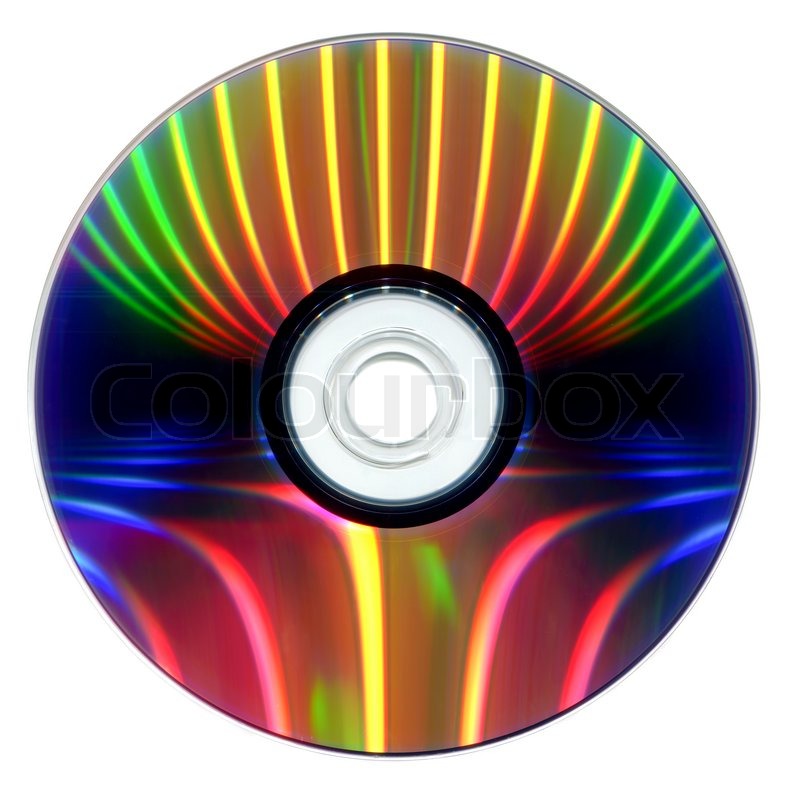 Compact disk isolated on white ... | Stock image | Colourbox
