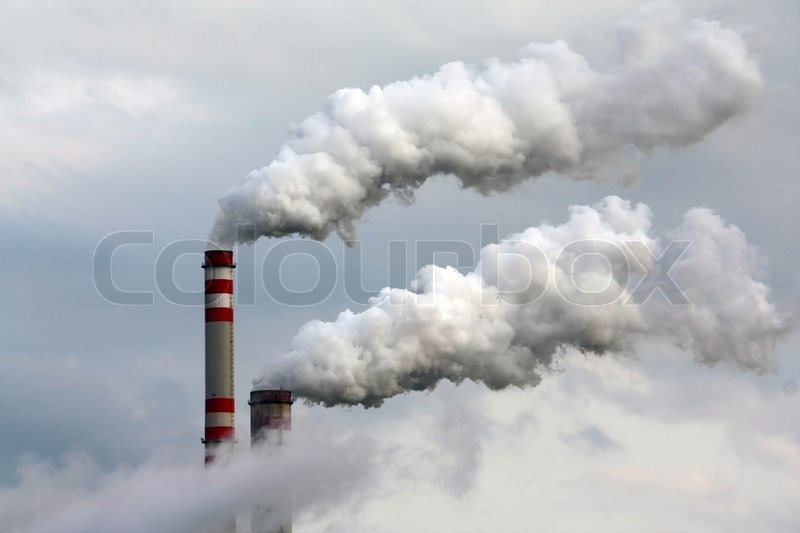 Industrial air pollution | Stock image | Colourbox