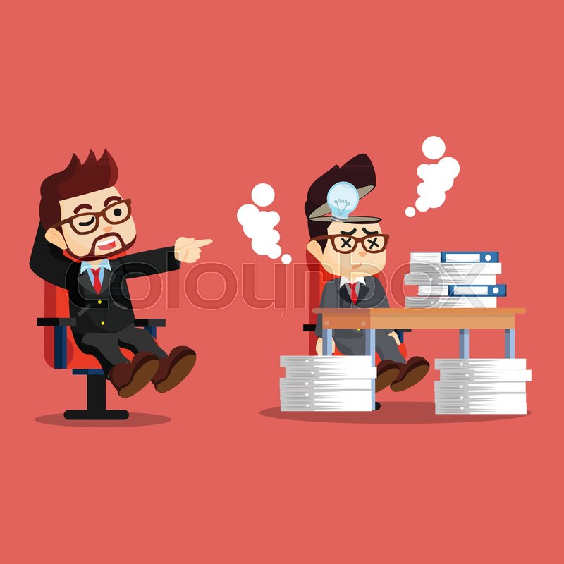 Lazy Worker Cartoon