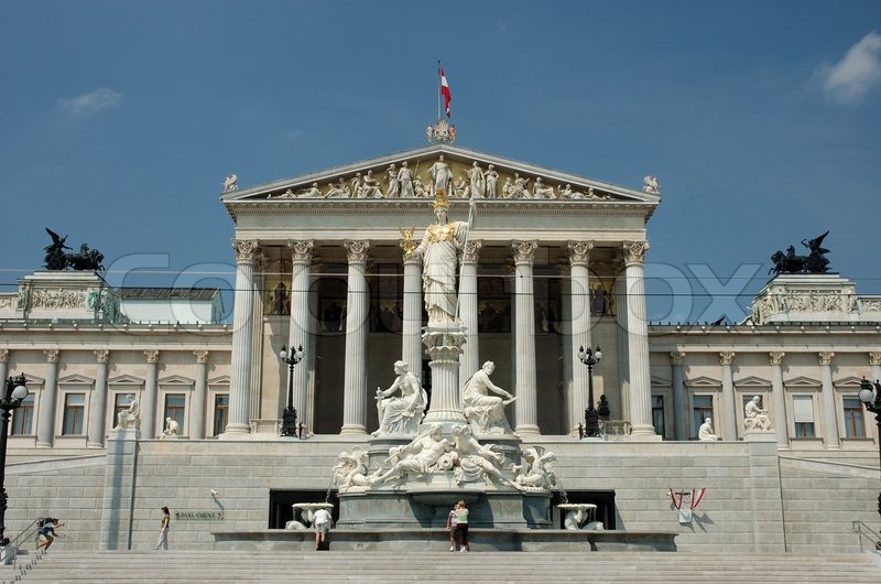 The Austrian Parliament Building in ... | Stock Photo | Colourbox