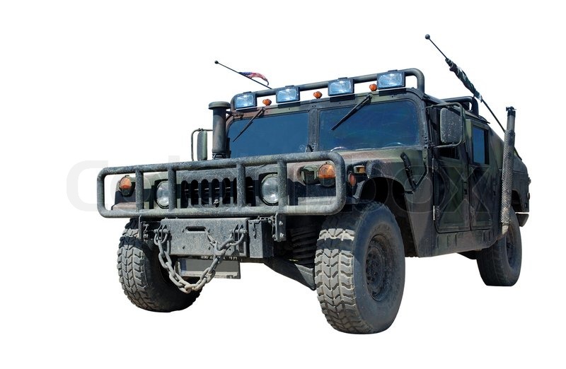 US Military Truck Hummer H1 Humvee isolated on white | Stock Photo ...