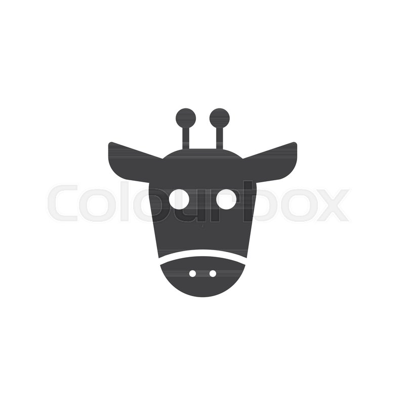 Giraffe head icon vector, filled flat ... | Stock vector | Colourbox