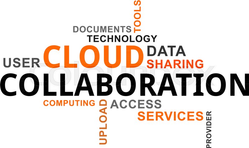 A word cloud of cloud collaboration ... | Stock vector | Colourbox