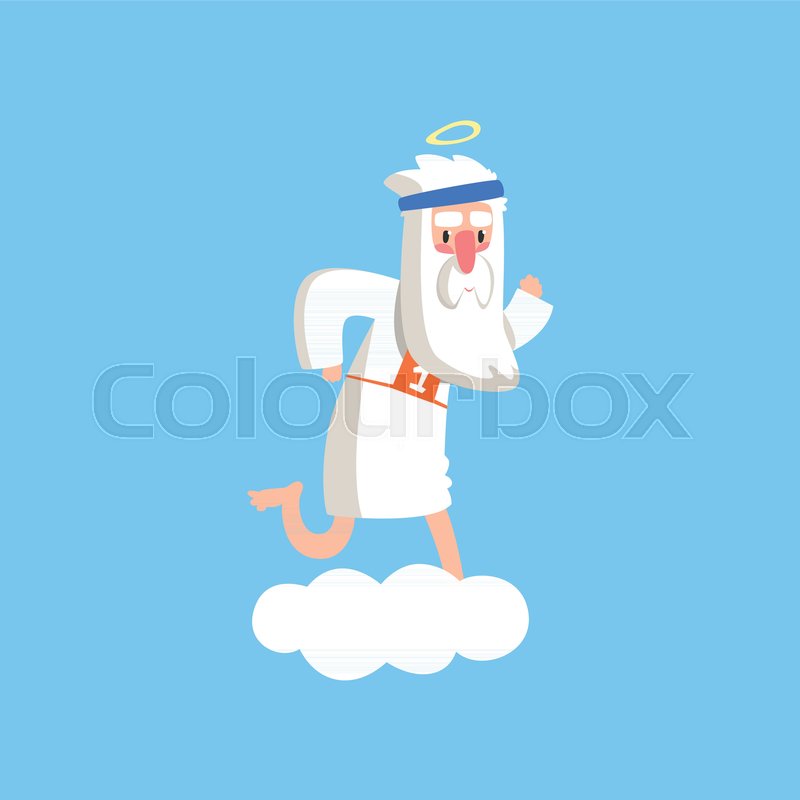 Cute god character standing preparing ... | Stock vector | Colourbox