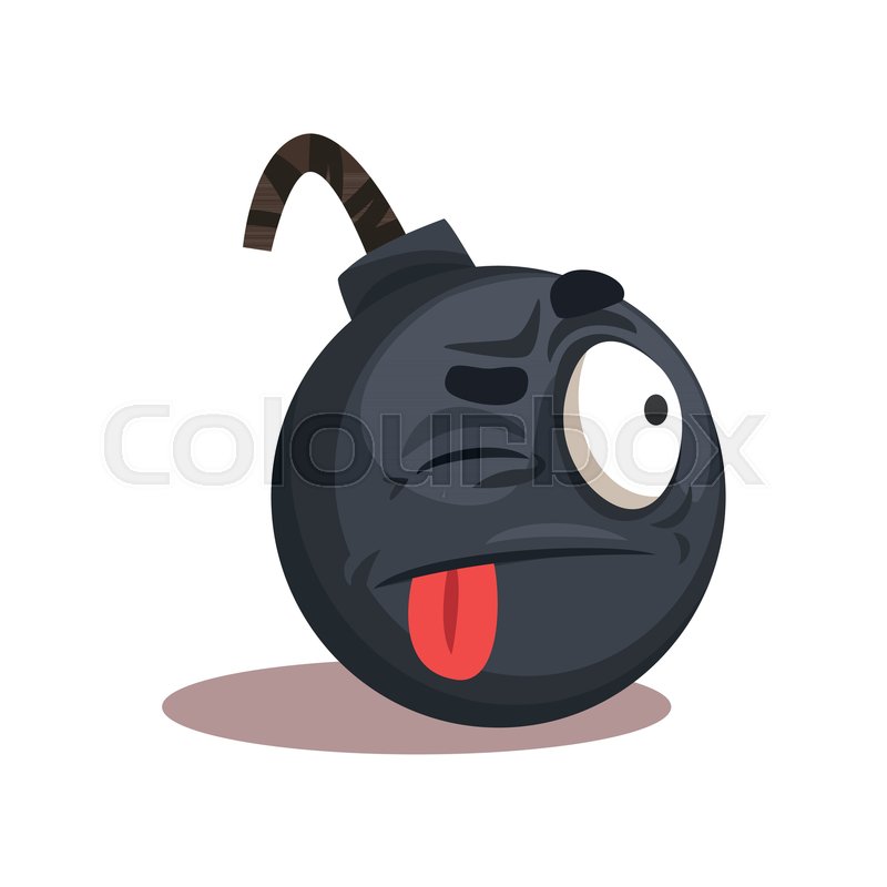 Flat vector design of bomb emoji ... | Stock vector | Colourbox