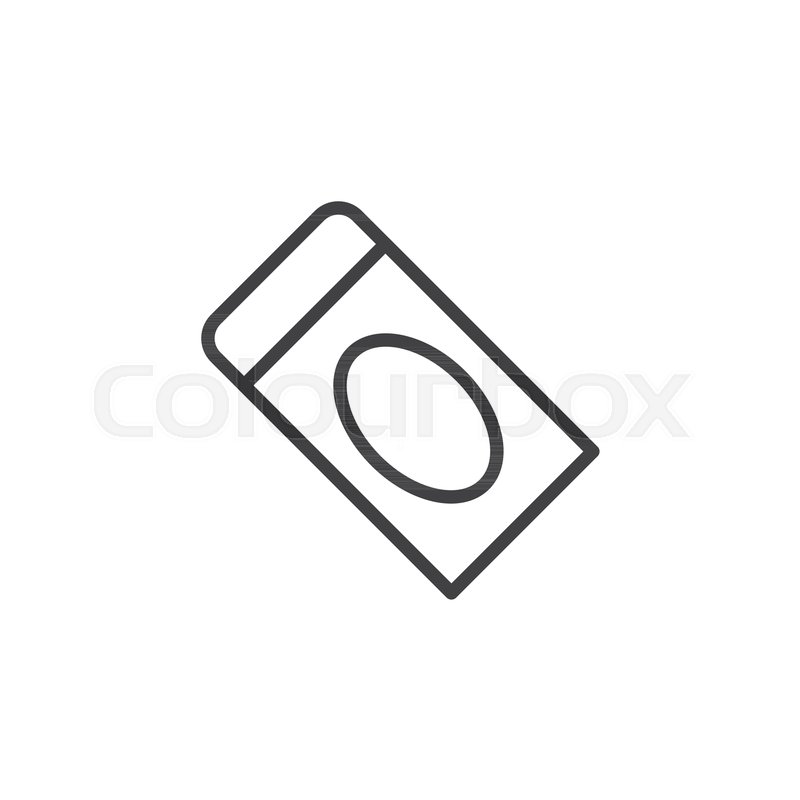 Rubber line icon, outline vector sign, ... | Stock vector | Colourbox