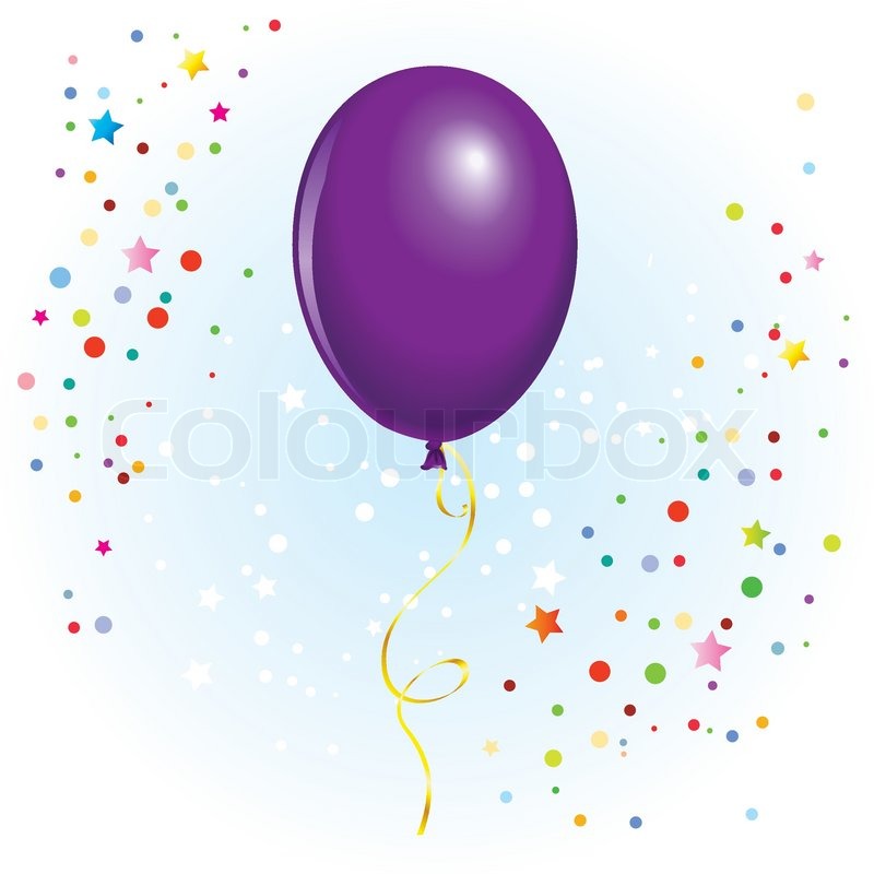 Violet balloon | Stock vector | Colourbox