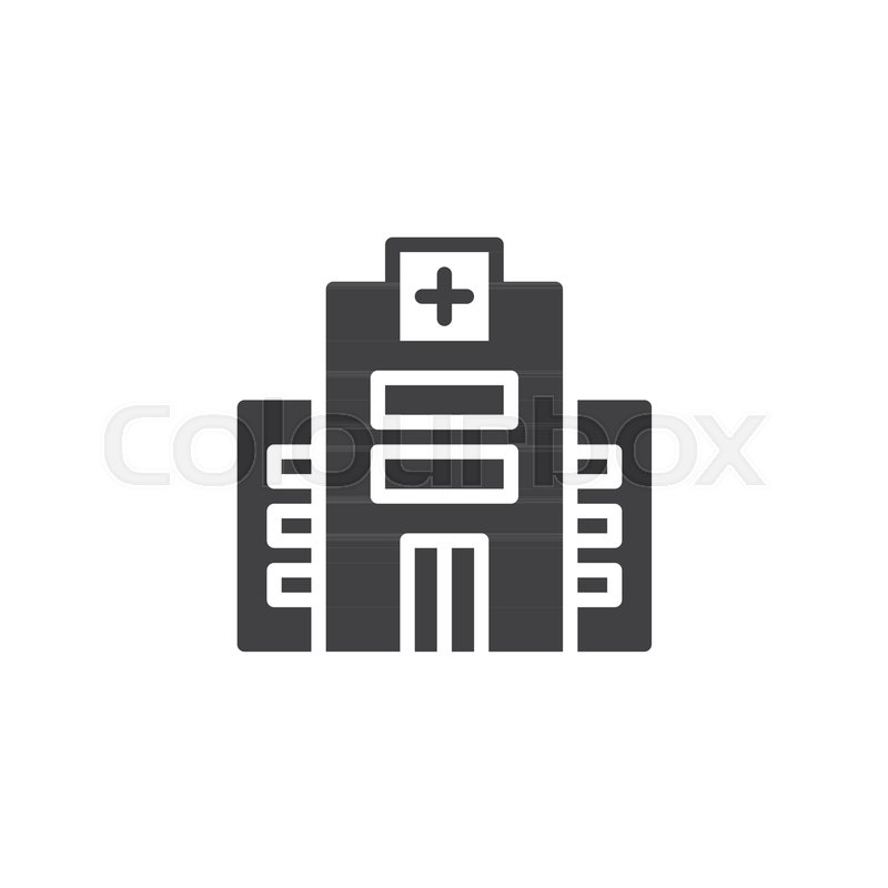 Hospital Building Icon Vector