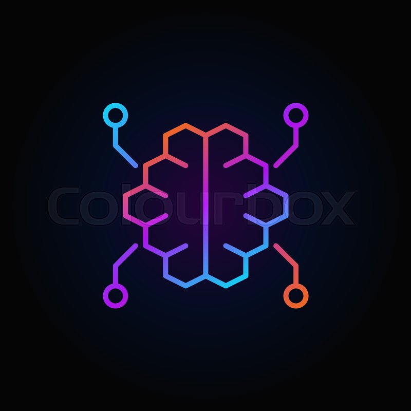 Digital Brain Vector
