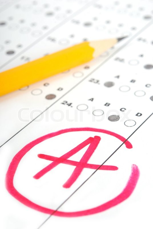 School and Education Test paper with ... | Stock image | Colourbox