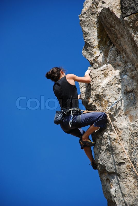Extreme Sports Die Bergsteiger im Fels ... | Stock Bild | Colourbox