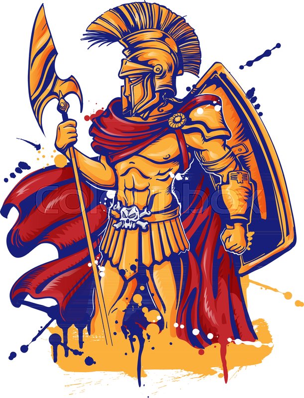 An illustration of a warrior character ... | Stock vector | Colourbox