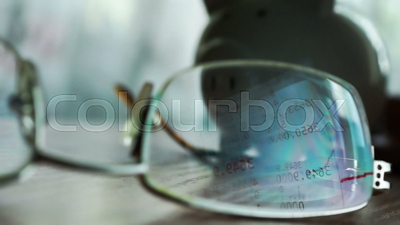 Reflection of laptop screen with ... | Stock video | Colourbox