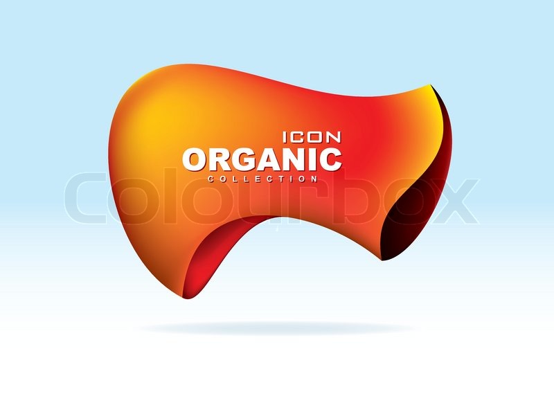 Abstract orange organic shape icon ... | Stock vector | Colourbox