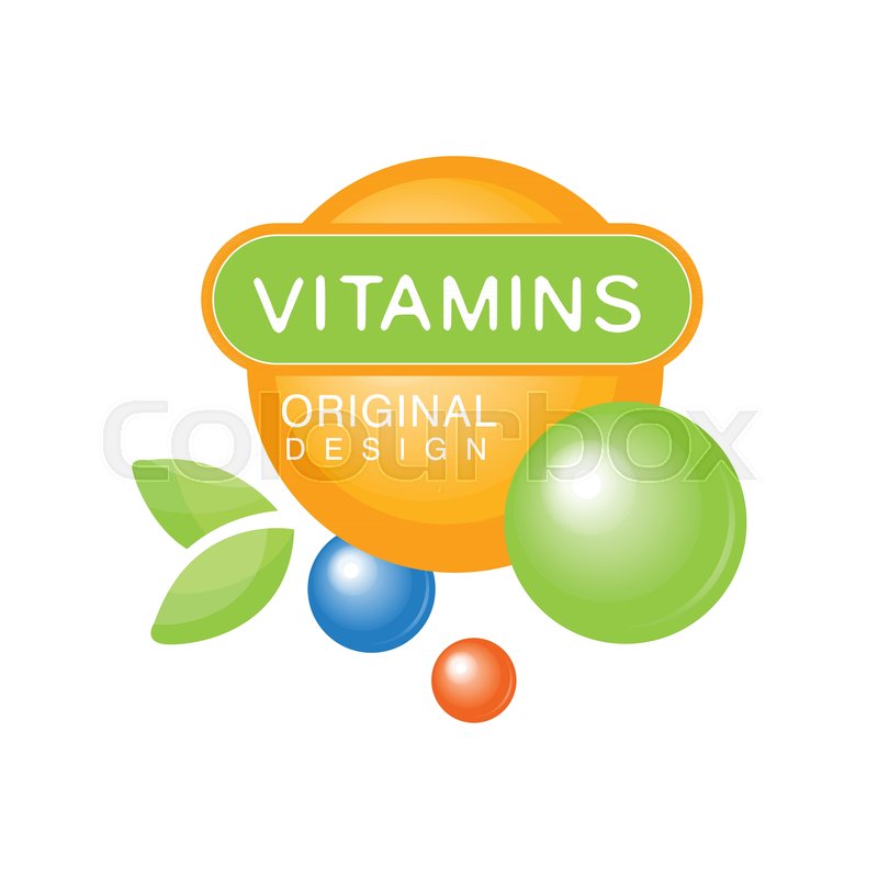 Vitamins colorful logo template ... | Stock vector | Colourbox