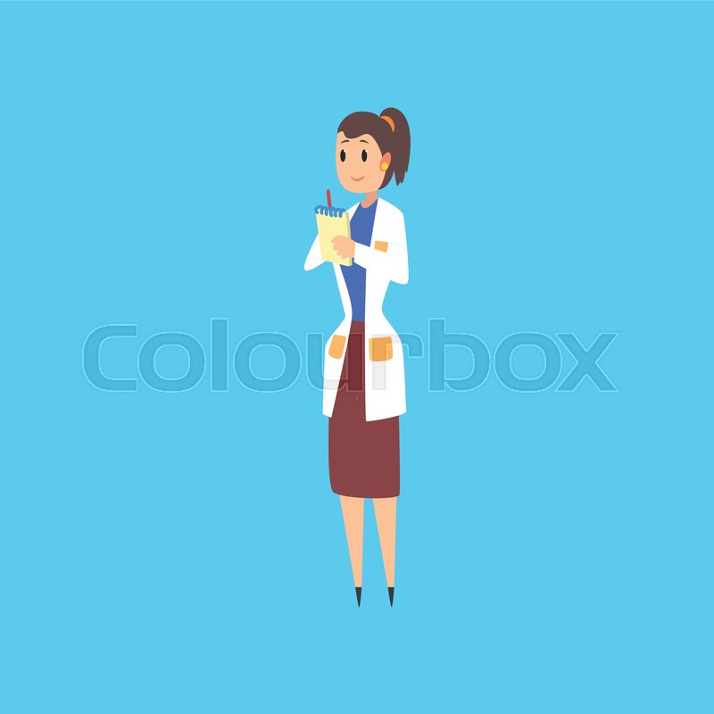 Female Scientist Cartoon