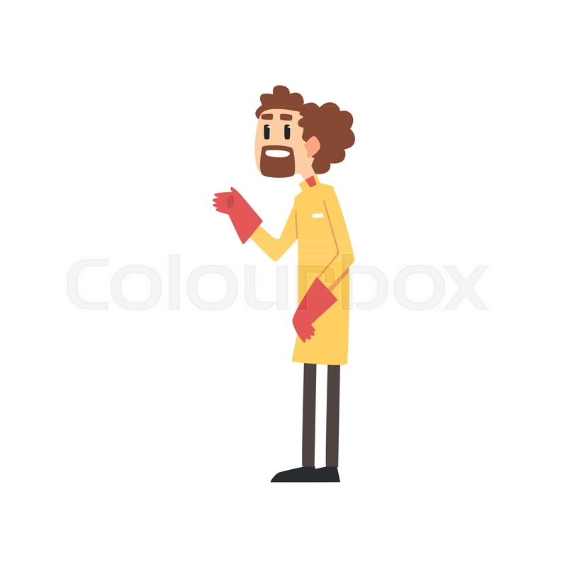 Doctor, engineer or scientist cartoon ... | Stock vector | Colourbox