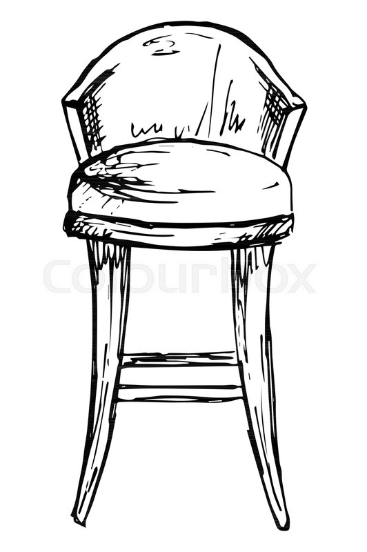 Bar chair isolate on white background. ... | Stock vector | Colourbox