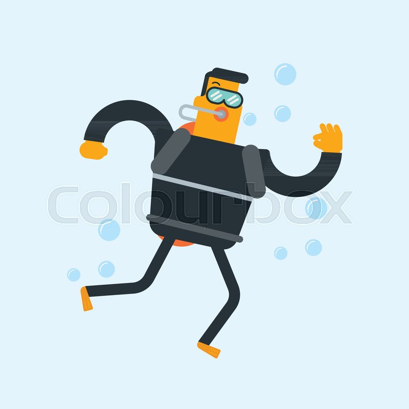 Stick Man Scuba Divers