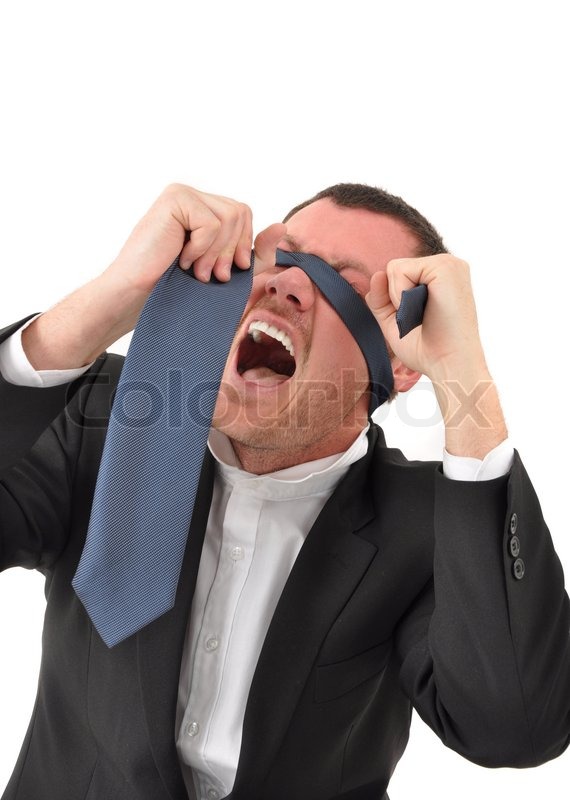 Manager in black suite going mad in ... | Stock image | Colourbox