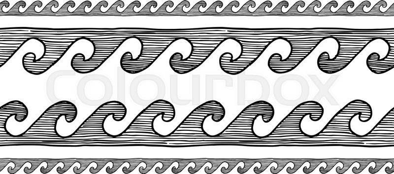 Grecian wave. old greek border ... | Stock vector | Colourbox