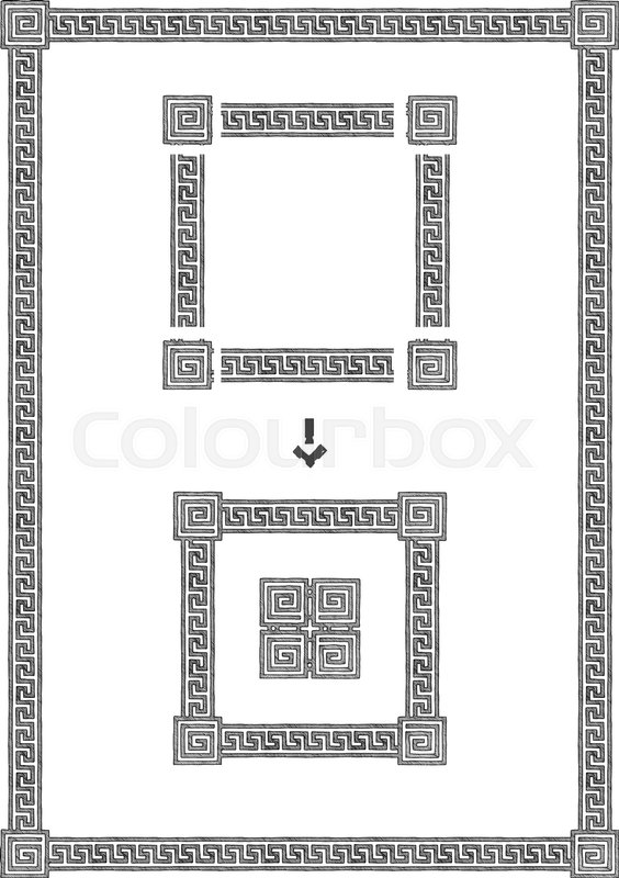 Frame with traditional ancient greek ... | Stock vector | Colourbox