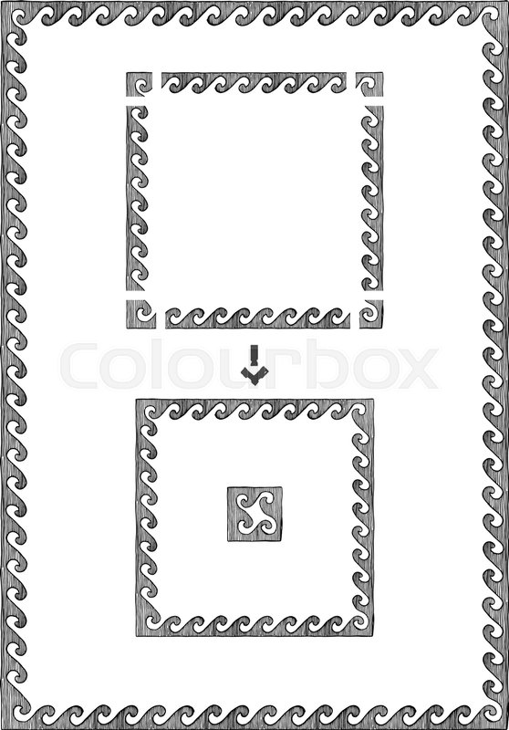 Frame with traditional ancient greek ... | Stock vector | Colourbox