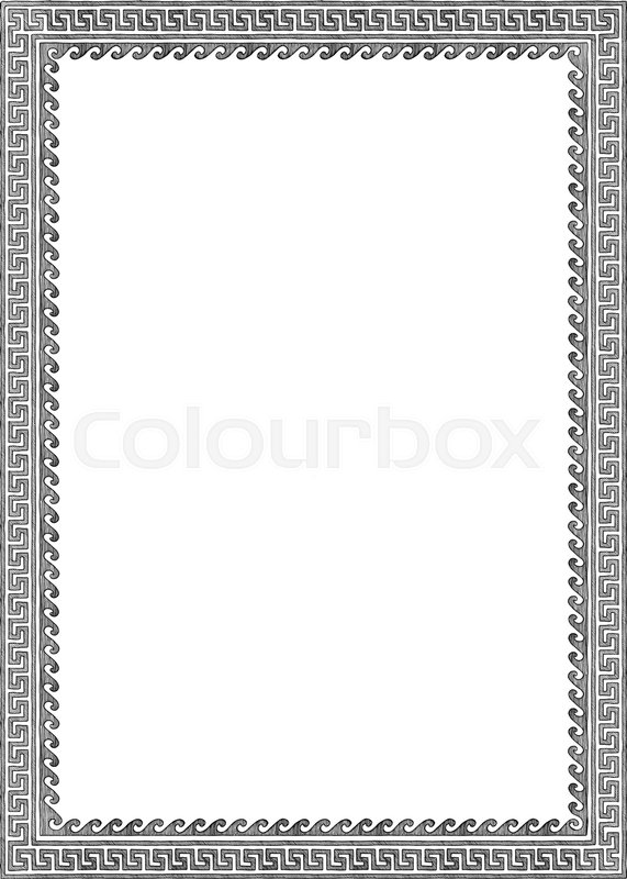 Frame with traditional ancient greek ... | Stock vector | Colourbox