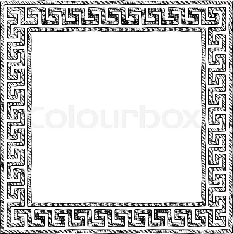 Frame with traditional ancient greek ... | Stock vector | Colourbox