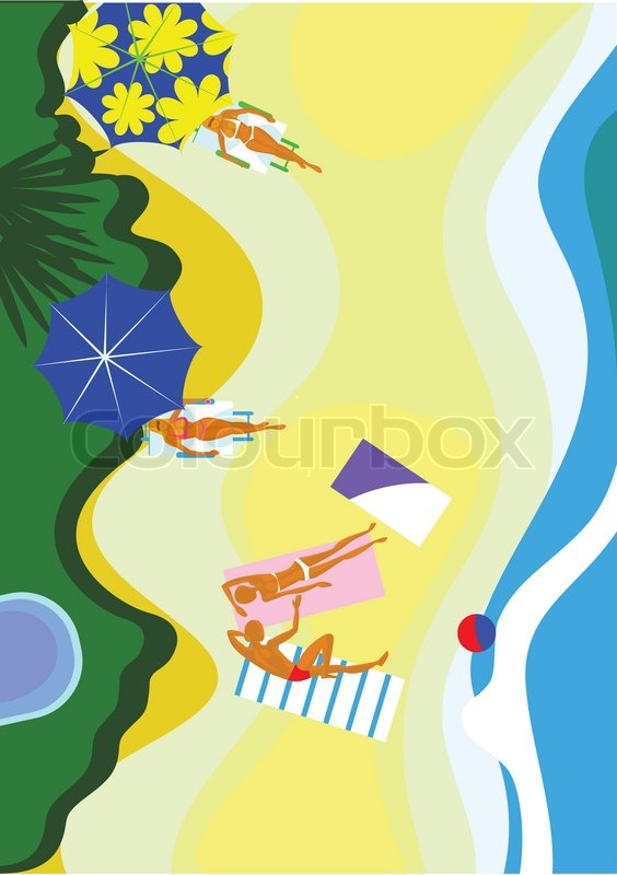 This is kind of a sea beach from above | Stock vector | Colourbox