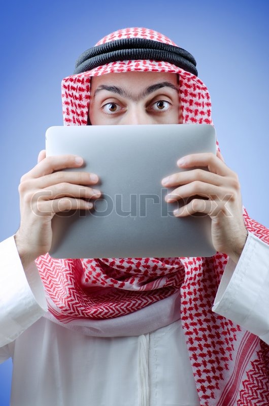 Young arab with tablet computer | Stock image | Colourbox
