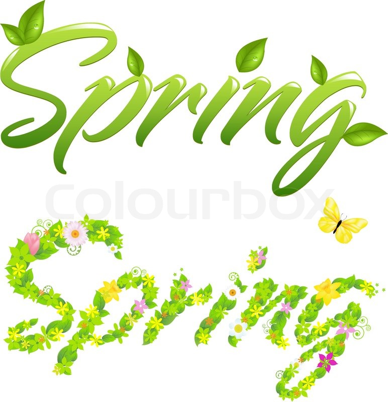 2 Spring Words Auf Wei en Stock Vektor Colourbox 2 Spring Words Auf Wei en Stock Vektor Colourbox